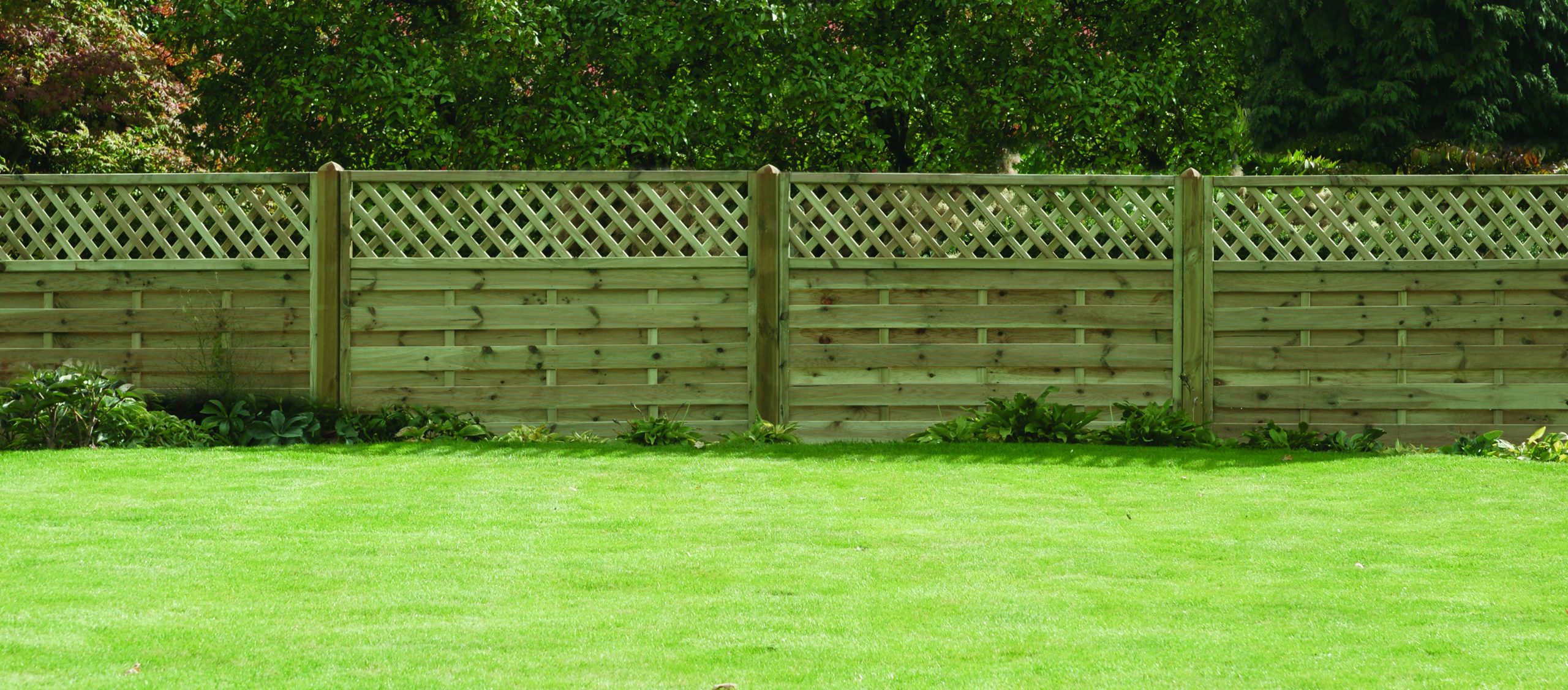 Horizontal Lattice Top Fence Designs Arched Horizonal Fence Panel